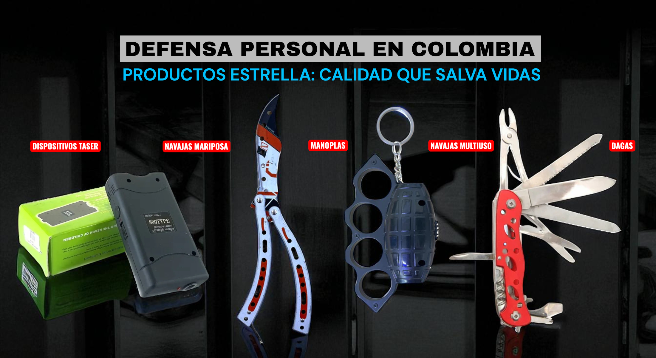 Productos defensa personal Colombia | Katanas, Táser, Navajas – Aleko ...